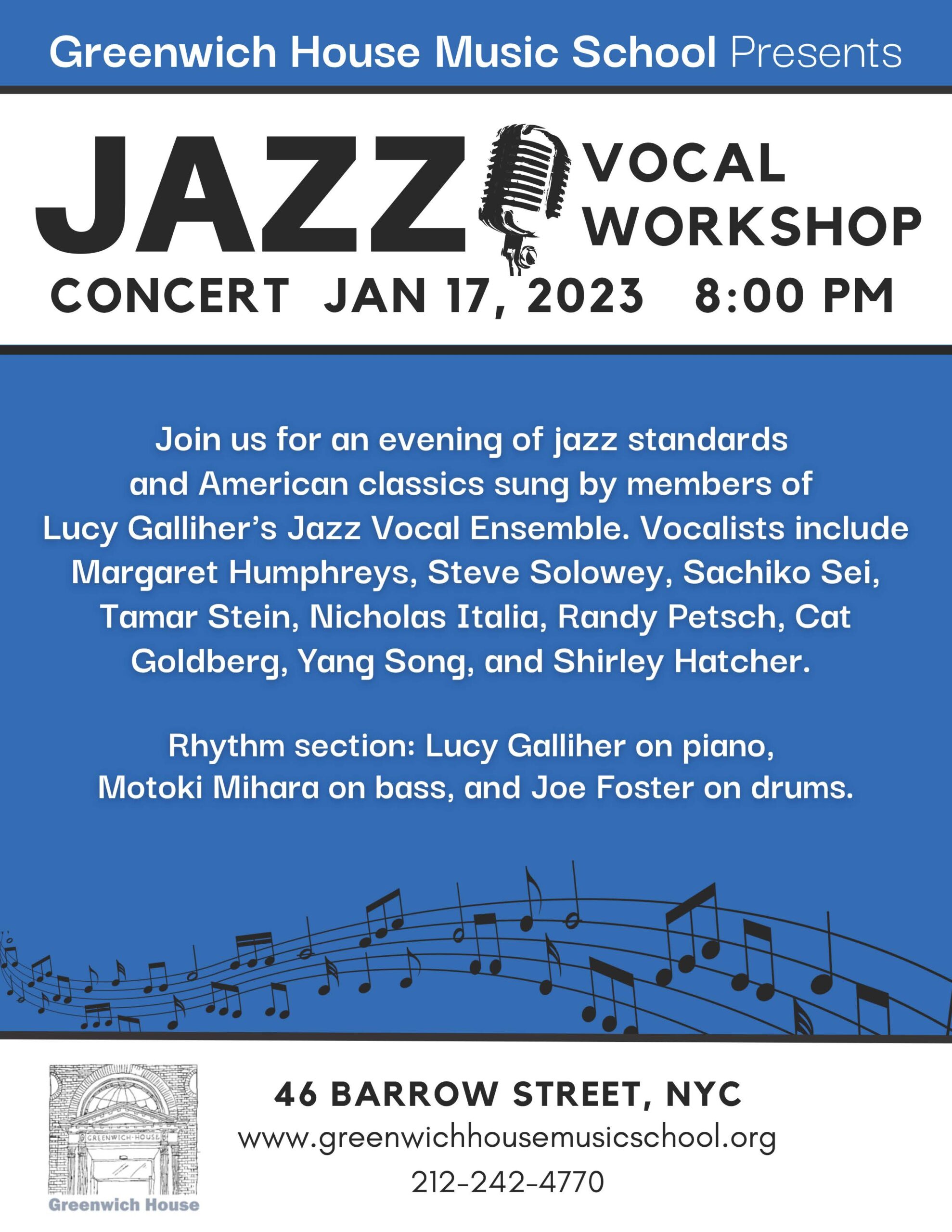 Jazz Vocal Ensemble Concert - Greenwich House