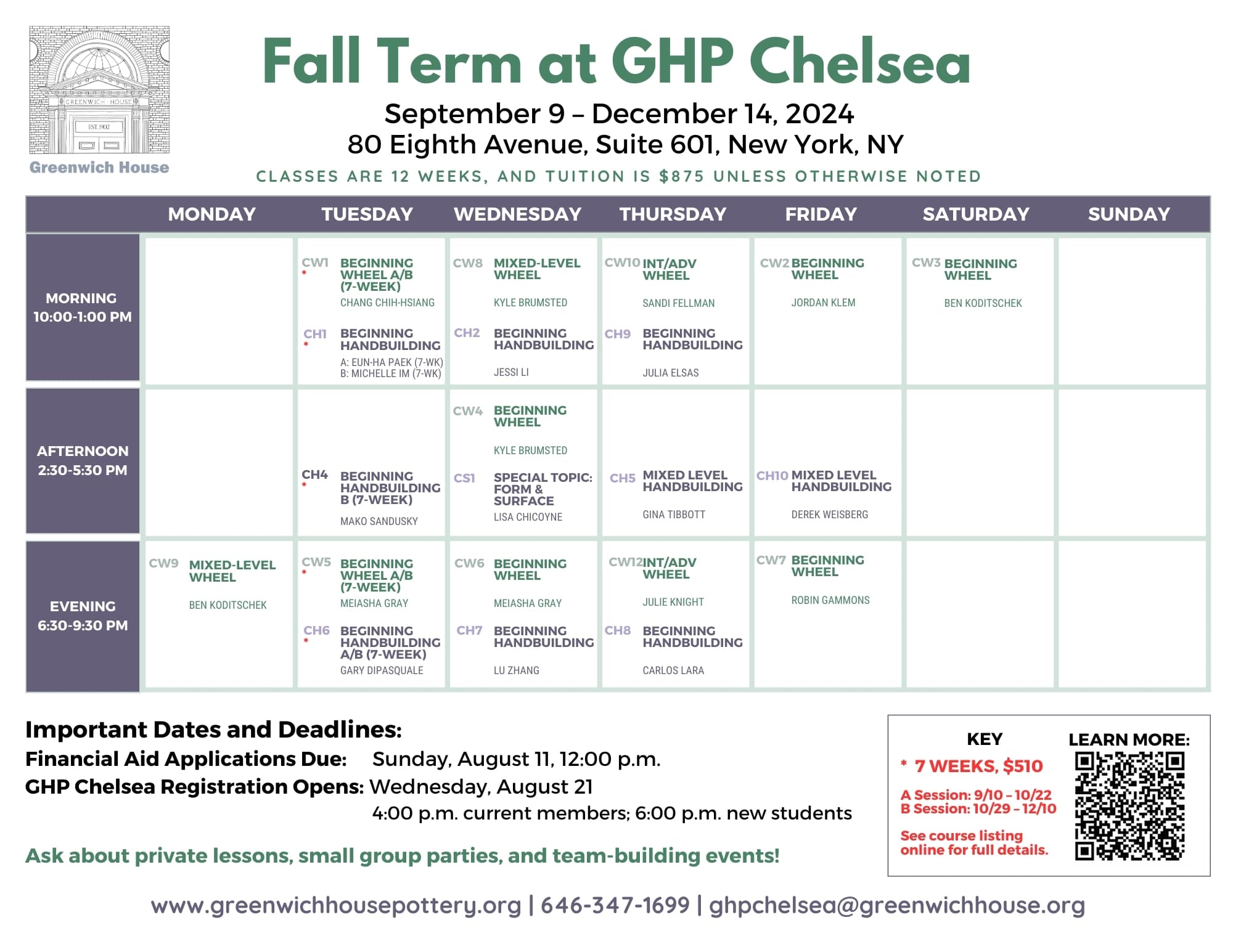 Register for Classes - Chelsea - Greenwich House